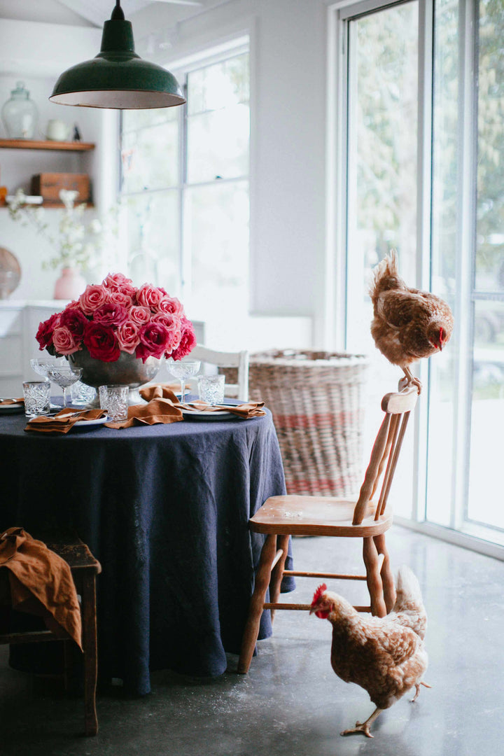 Long Lunch Linen - French Linen Tablecloths and French Linen Napkins