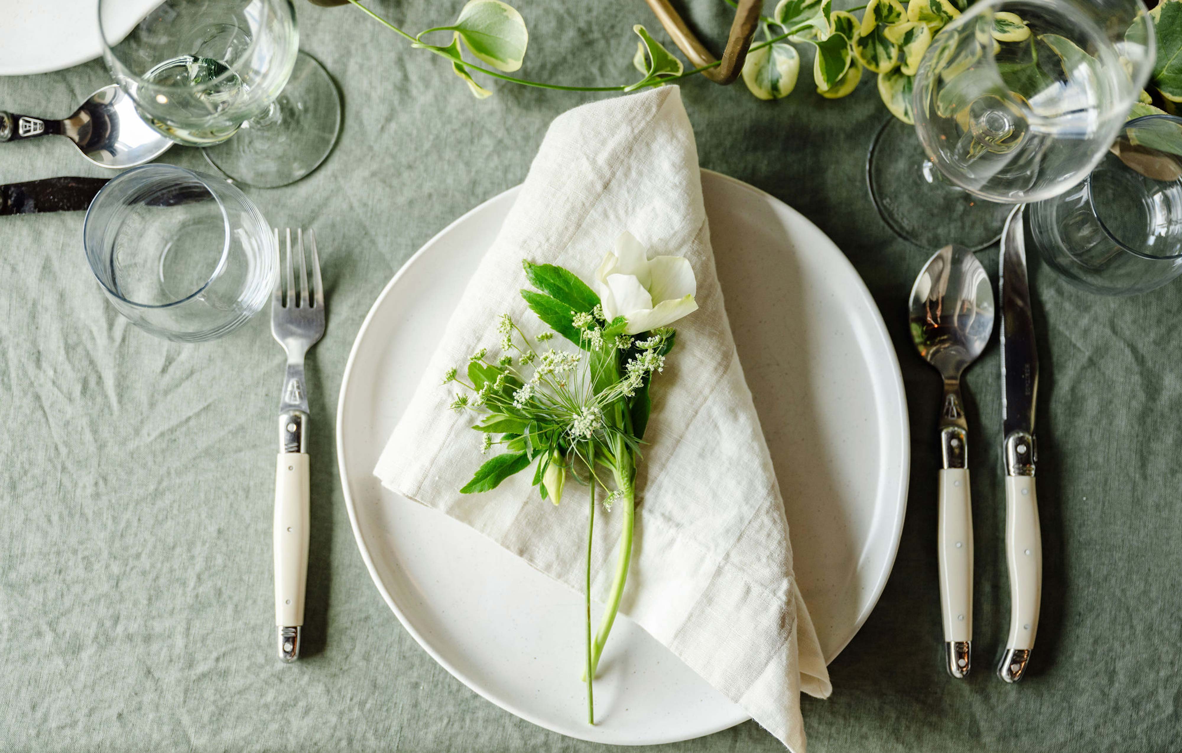 Long Lunch Linen French Linen Napkins and Serviette