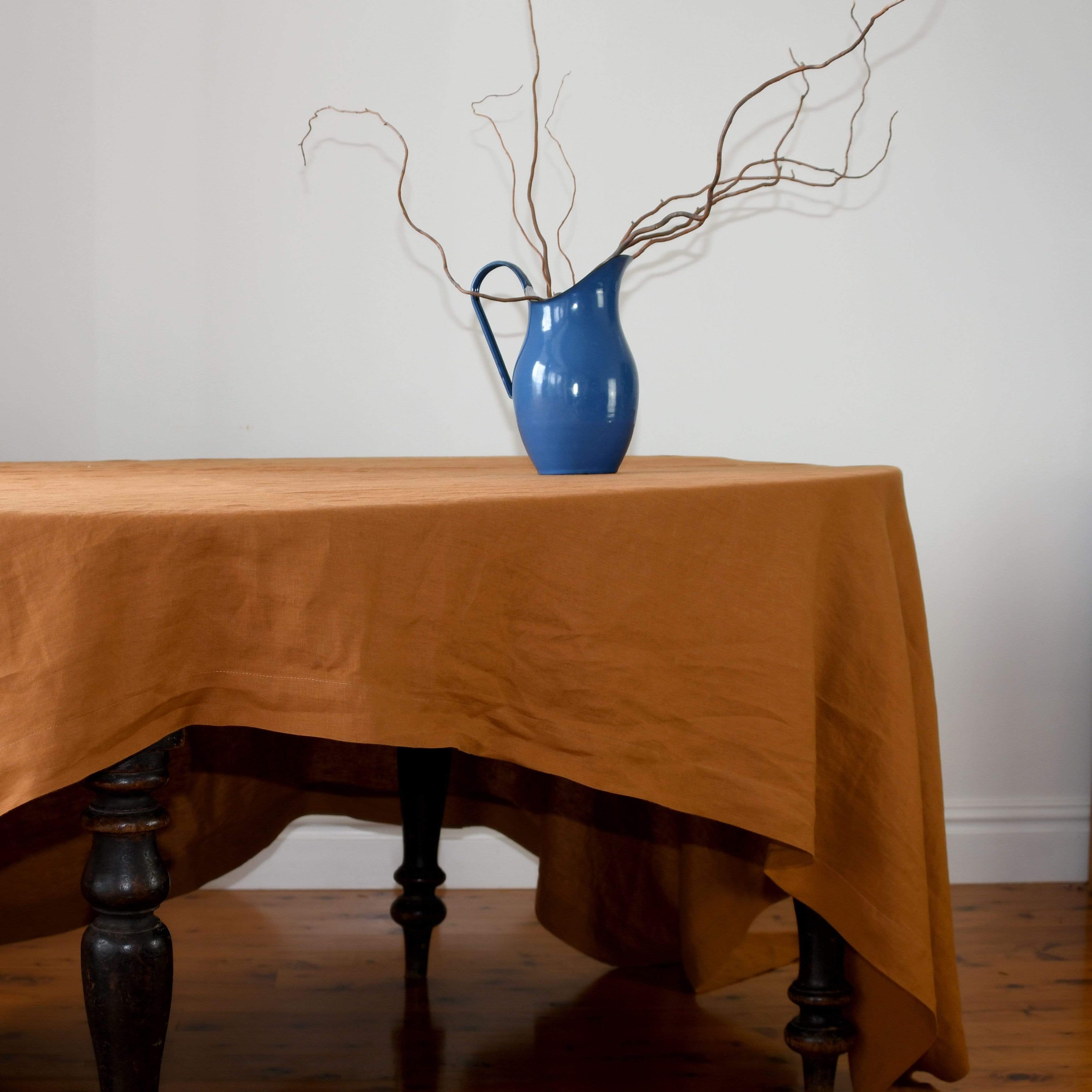 Brown French Linen Tablecloth from Long Lunch Linen